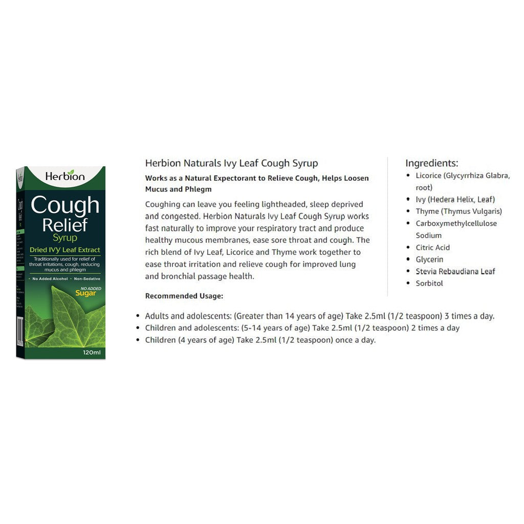 Ivy Leaf Cough Relief Syrup 120ml