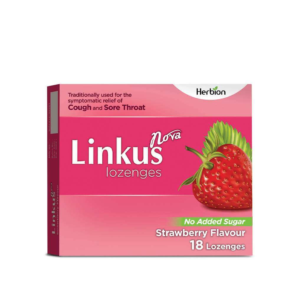 Linkus Sugar Free Cough Lozenges Strawberry Flavor 18S